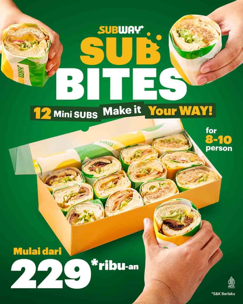 Subway Memperkenalkan Menu Terbarunya Yaitu SUBBITES - Freemagz.id