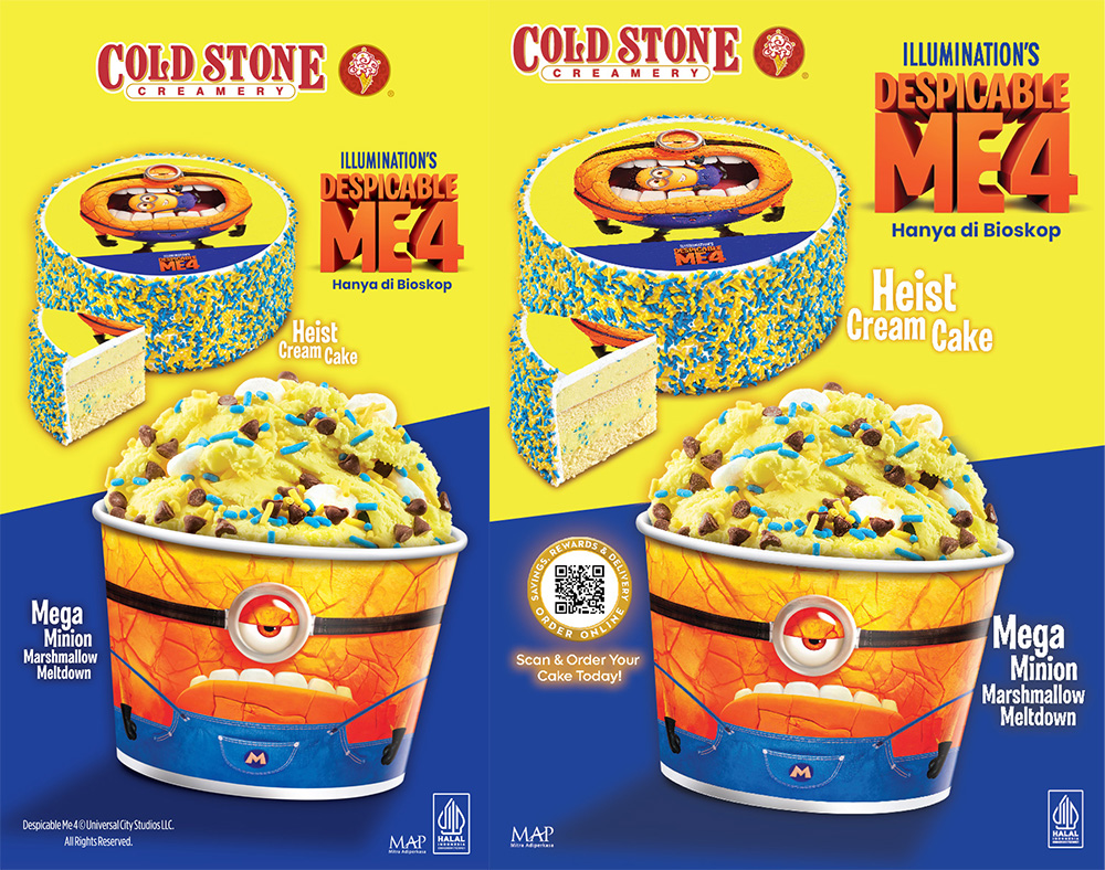 Kolaborasi Cold Stone & Despicable Me 4 Berikan Produk Eksklusif ...